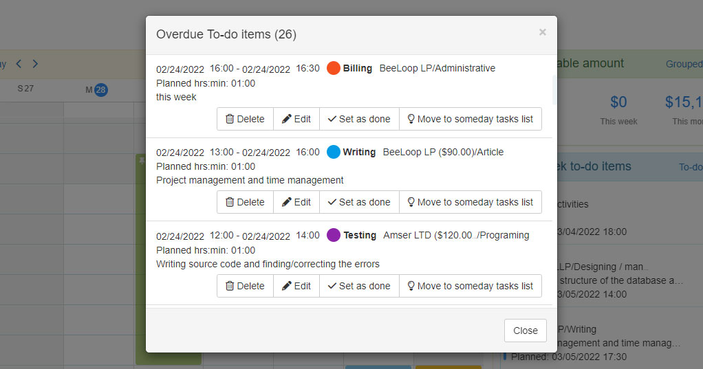 Overdue tasks | PlanArty